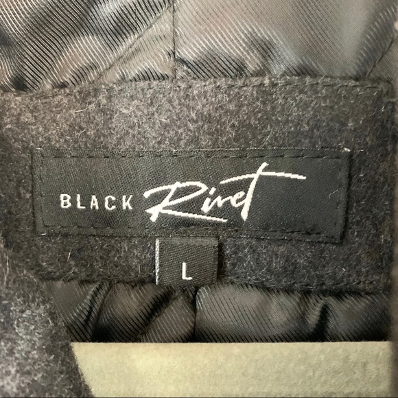 Black Rivet | Jackets & Coats | Black Rivet Mens Pea Coat Wool Blend ...